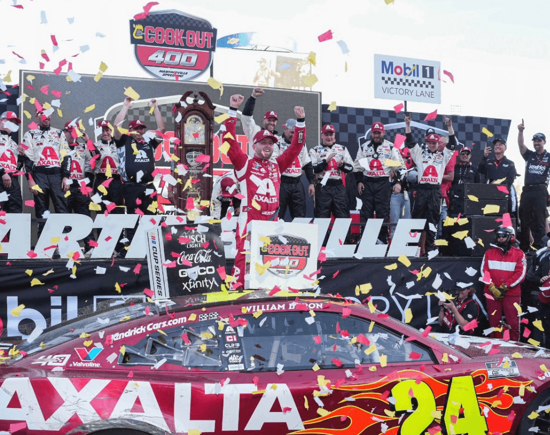WILLIAM BYRON SEALS LANDMARK NASCAR CUP SERIES RACE WIN AT MARTINSVILL ...